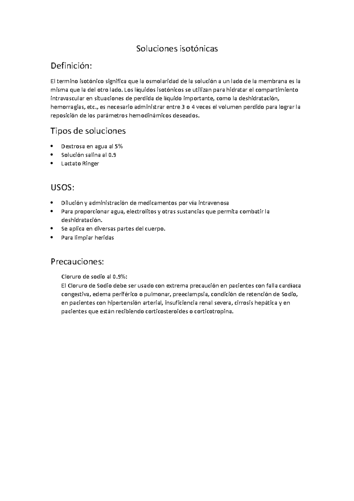 Isotonicas - jdjdj - Soluciones isotónicas Definición: El termino ...