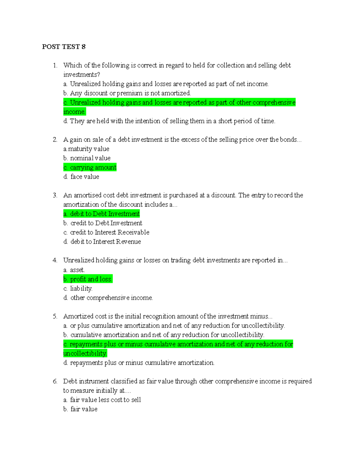 POST TEST UAS AK-2 - Post Test for Second Term - POST TEST 8 Which of ...