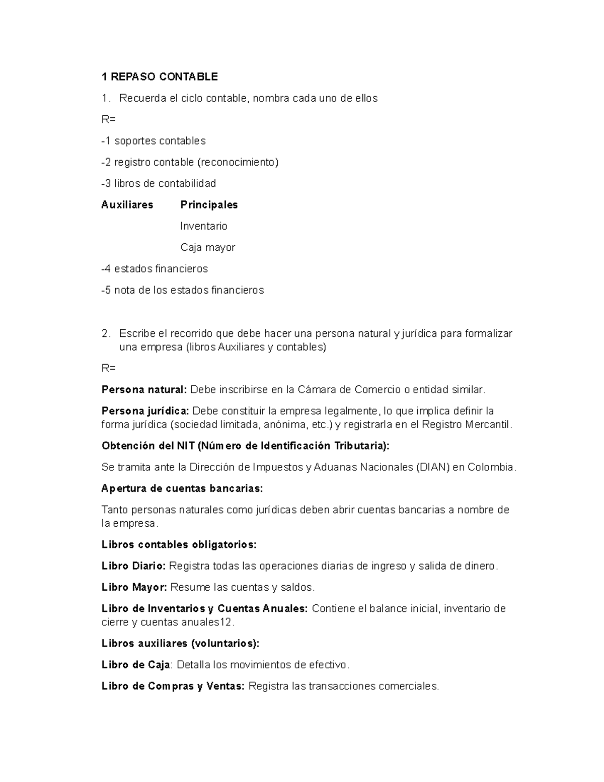 Repaso Contable 11 - 1 REPASO CONTABLE Recuerda el ciclo contable ...