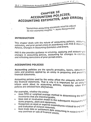 Intermediate Accounting Problems and Solutions 1 - The accounts shown ...