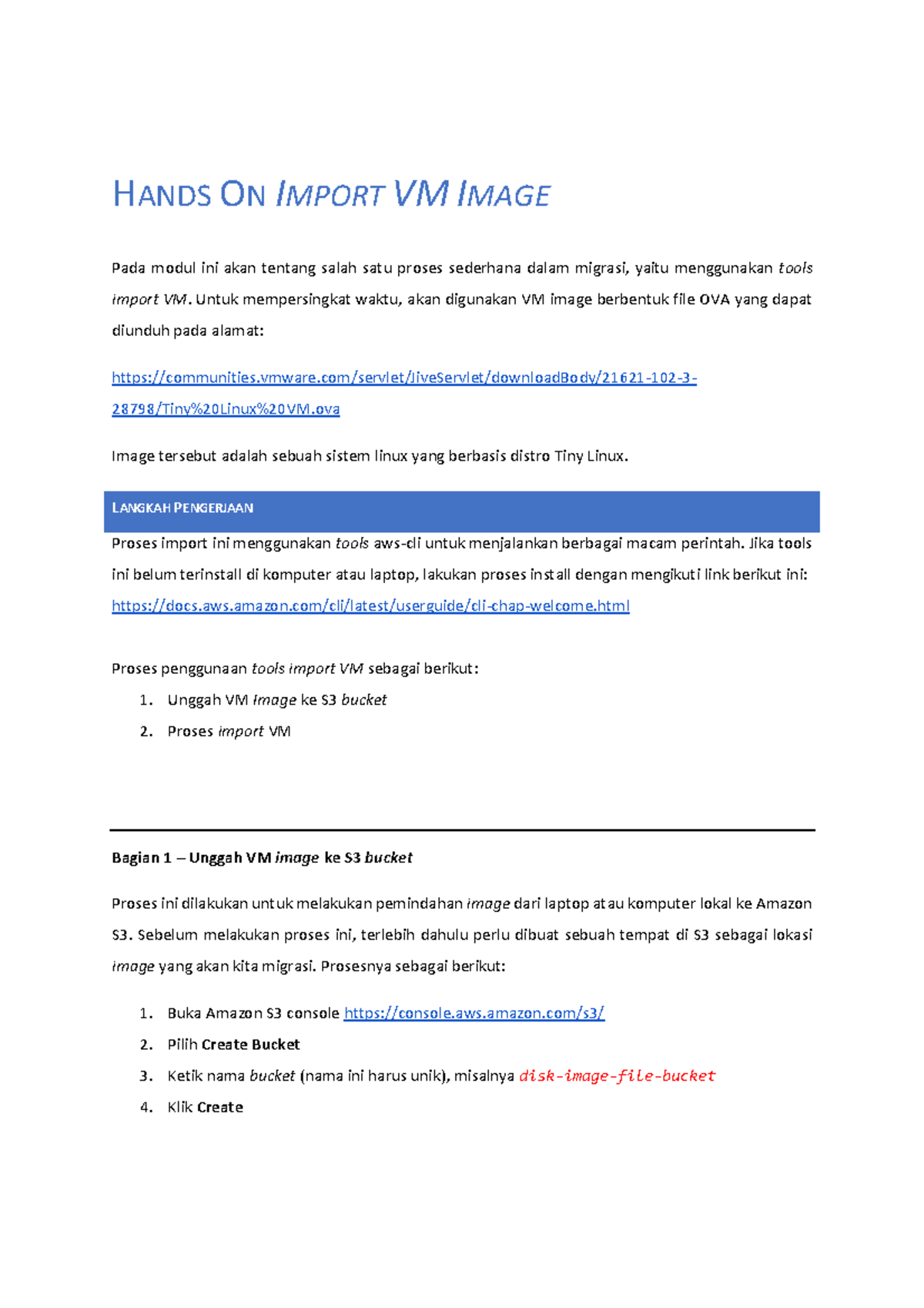 Hands On Import VM - HANDS ON IMPORT VM IMAGE Pada modul ini akan tentang salah satu proses ...