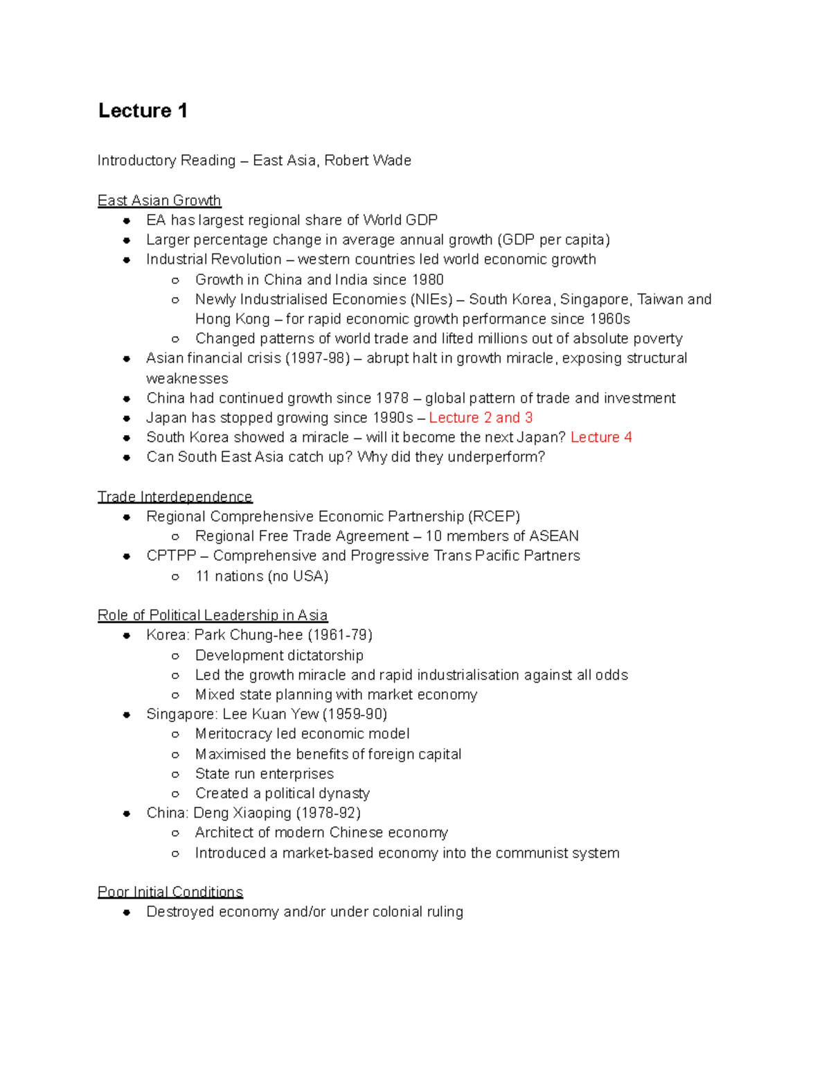 ECOS2025 Lecture 1 Notes - Lecture 1 Introductory Reading – East Asia ...
