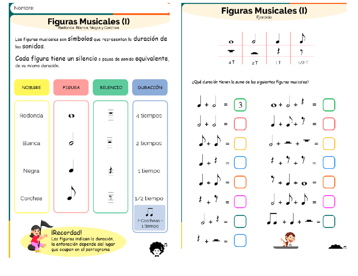 Solfeo ritmico - ficha de trabajo de inicial ritmos - solfeo rítmico ...