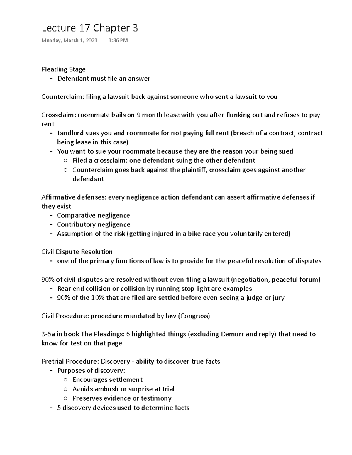 Document 16 - Chapter 16 - WůĞĂĚŝŶŐ ^ƚĂŐĞ ĞĨĞŶĚĂŶƚ ŵƵƐƚ ĨŝůĞ ĂŶ ĂŶƐǁĞƌ ...