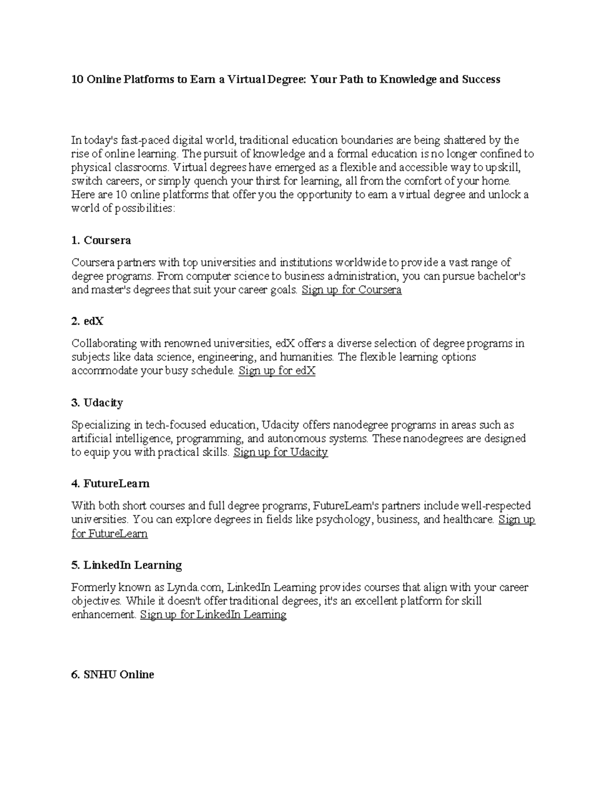 10 Online Platforms to Earn a Virtual Degree Your Path to Knowledge and ...