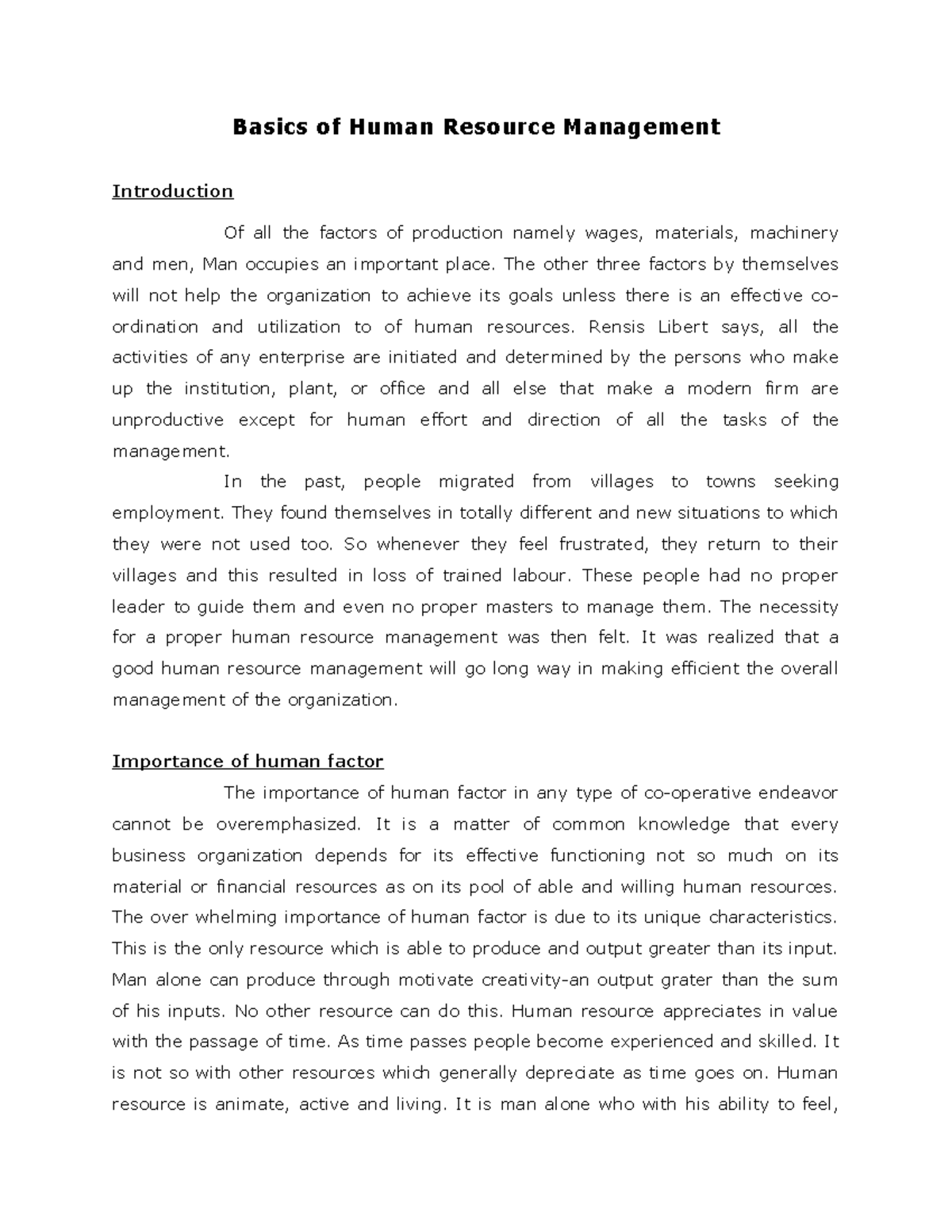 Basics of Human Resource Management - Basics of Human Resource ...