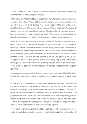 Amoo - Jurisdiction of Courts in Namibia - The structure of the ...