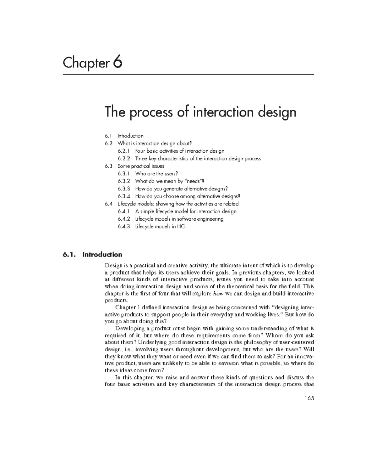 Phases of interactive design - Chapter 6 The process of interaction ...