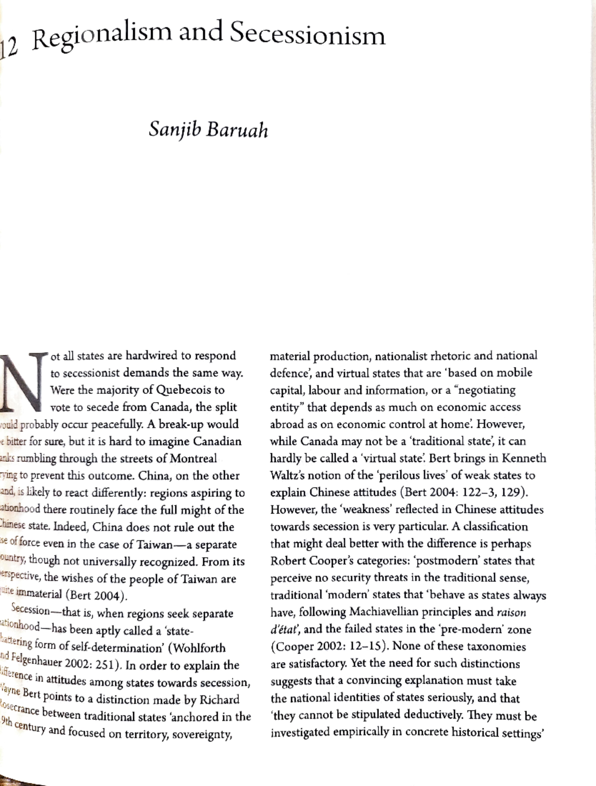 Regionalism and Secessionism - 11 Regionalism and Secessionism ...