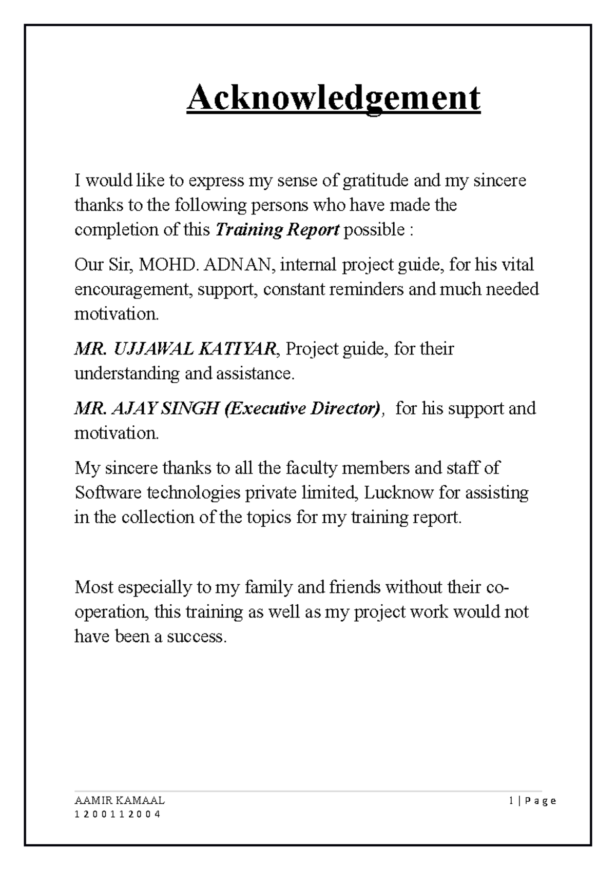 289920496-Industrial-Training-Report - Acknowledgement I would like to ...