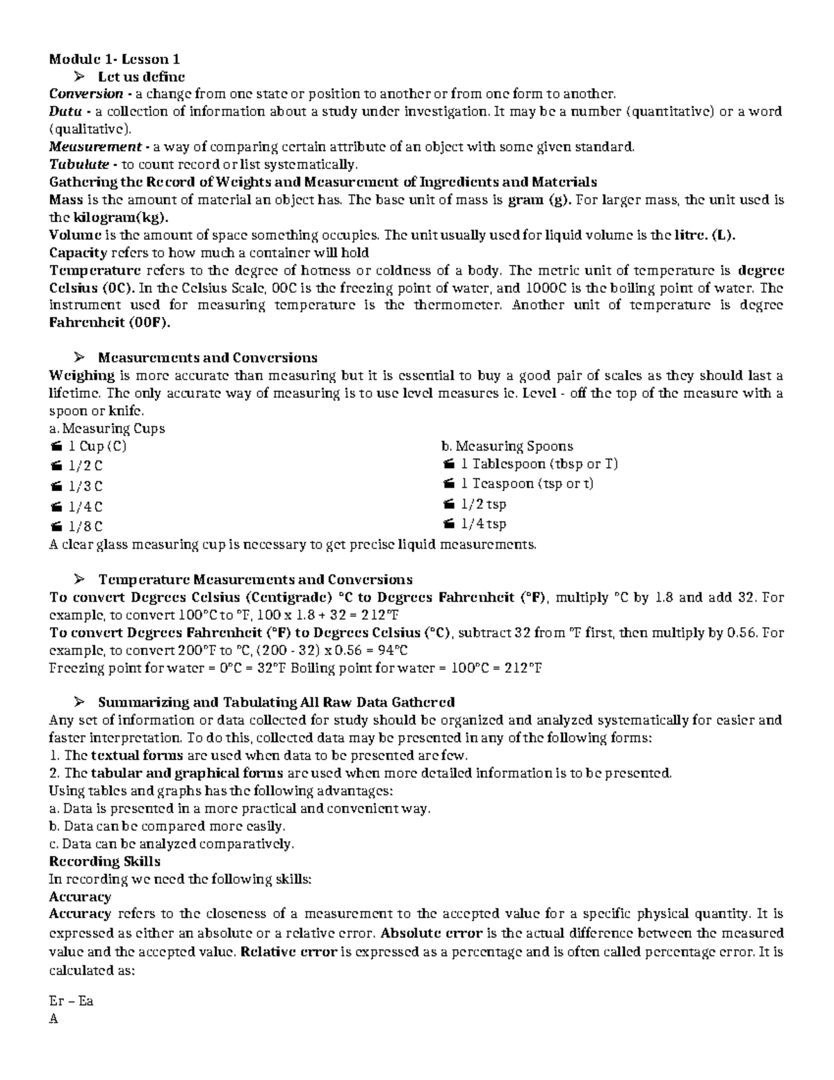 Module 1- 3rd Quarter - Module 1- Lesson 1 Let us define Conversion - a ...