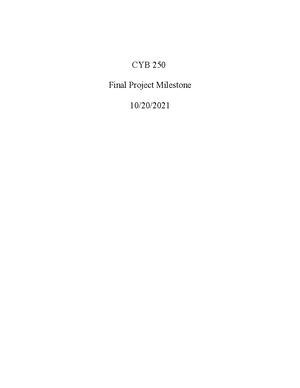 CYB 250 Stepping Stone One nal - Retaliation: A hacker group identified ...