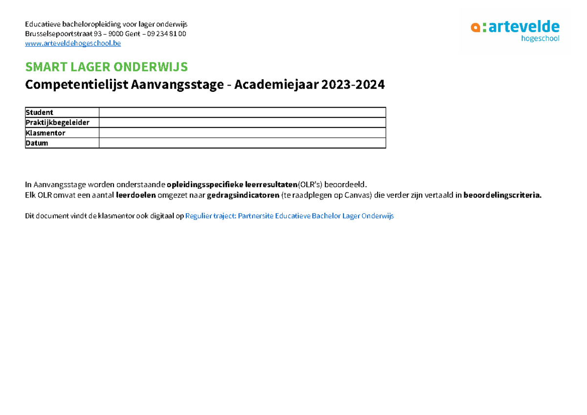 AVST competentielijst 2324 - Brusselsepoortstraat 93 – 9000 Gent – 09 ...