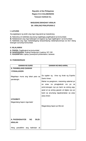 Multi-Grade Lesson plan-Science Grade 2-3 - Republic of the Philippines ...