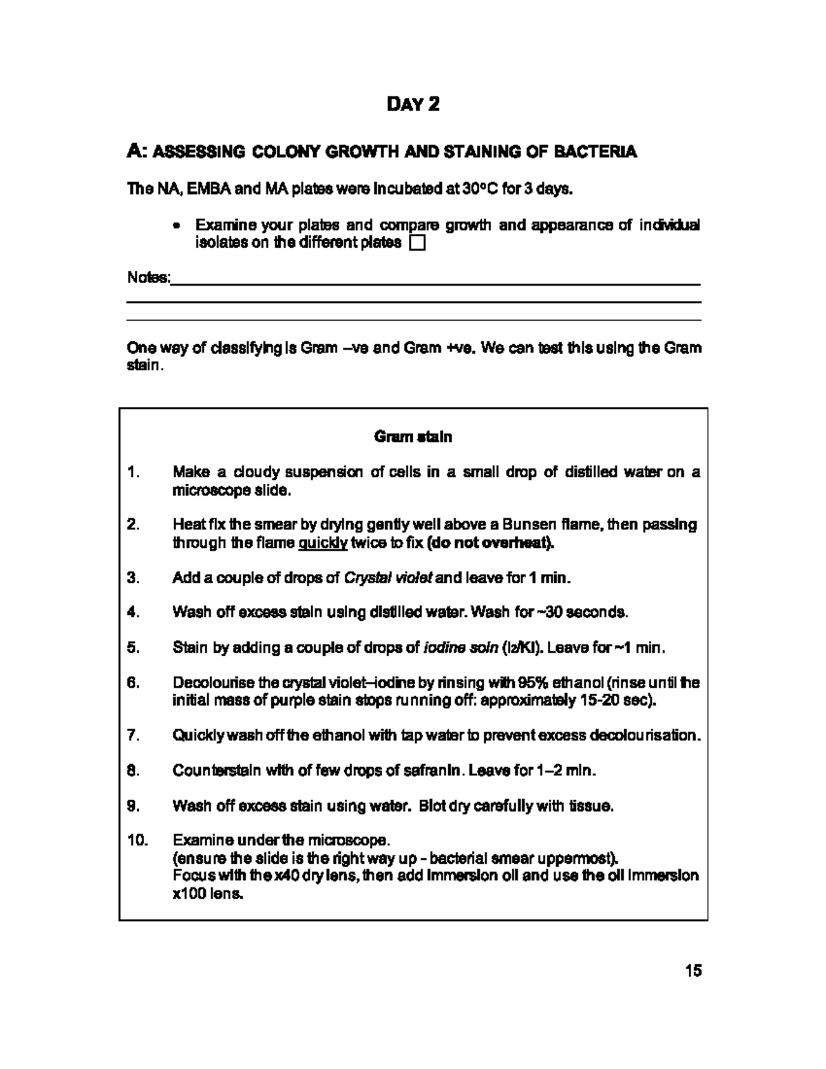 Day 2 practicals - Day 2 practical - BIOC0004 - Studocu