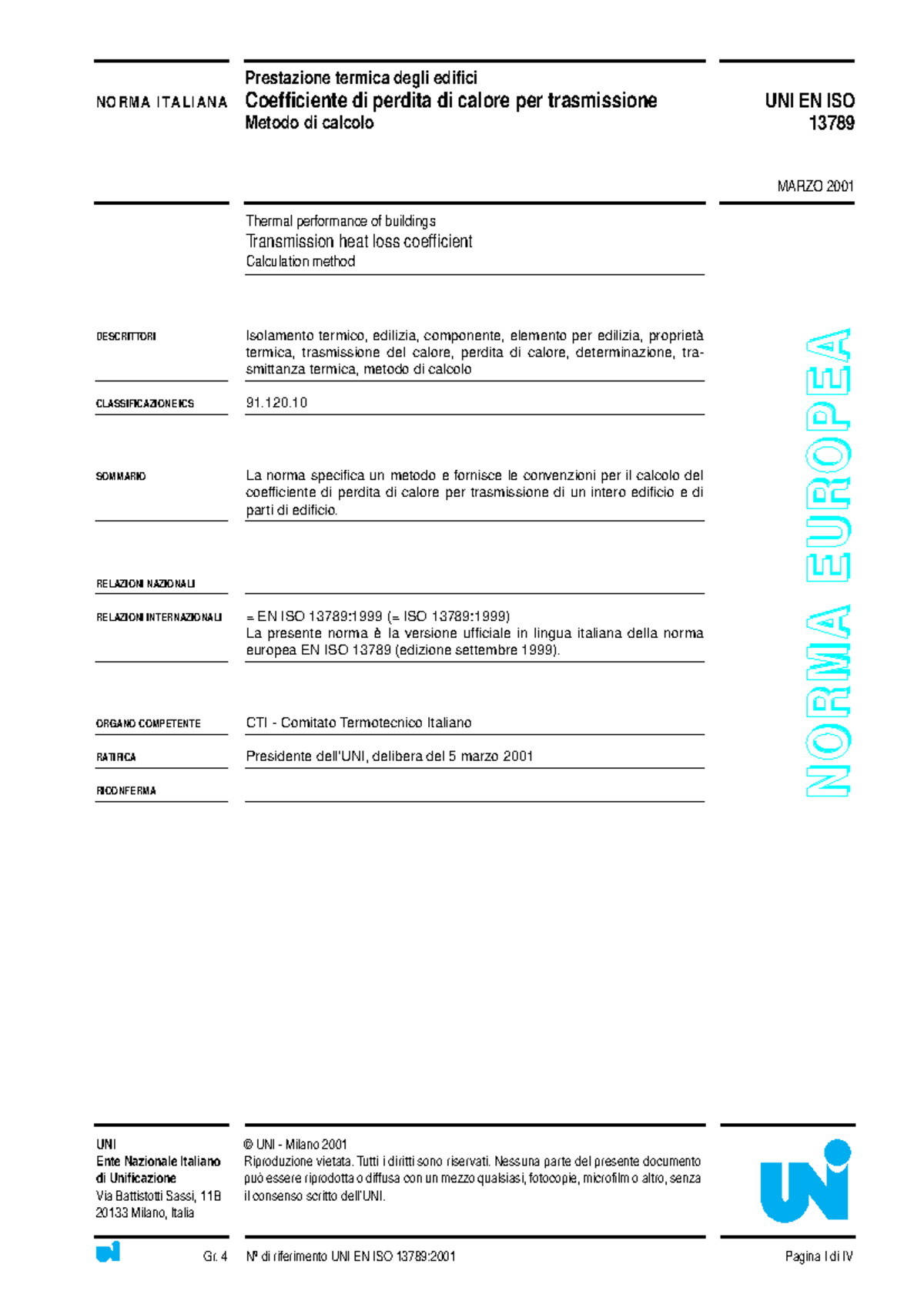 Uni-en-iso-13789-coefficiente-di-perdita compress - N O R M A I T A L I ...