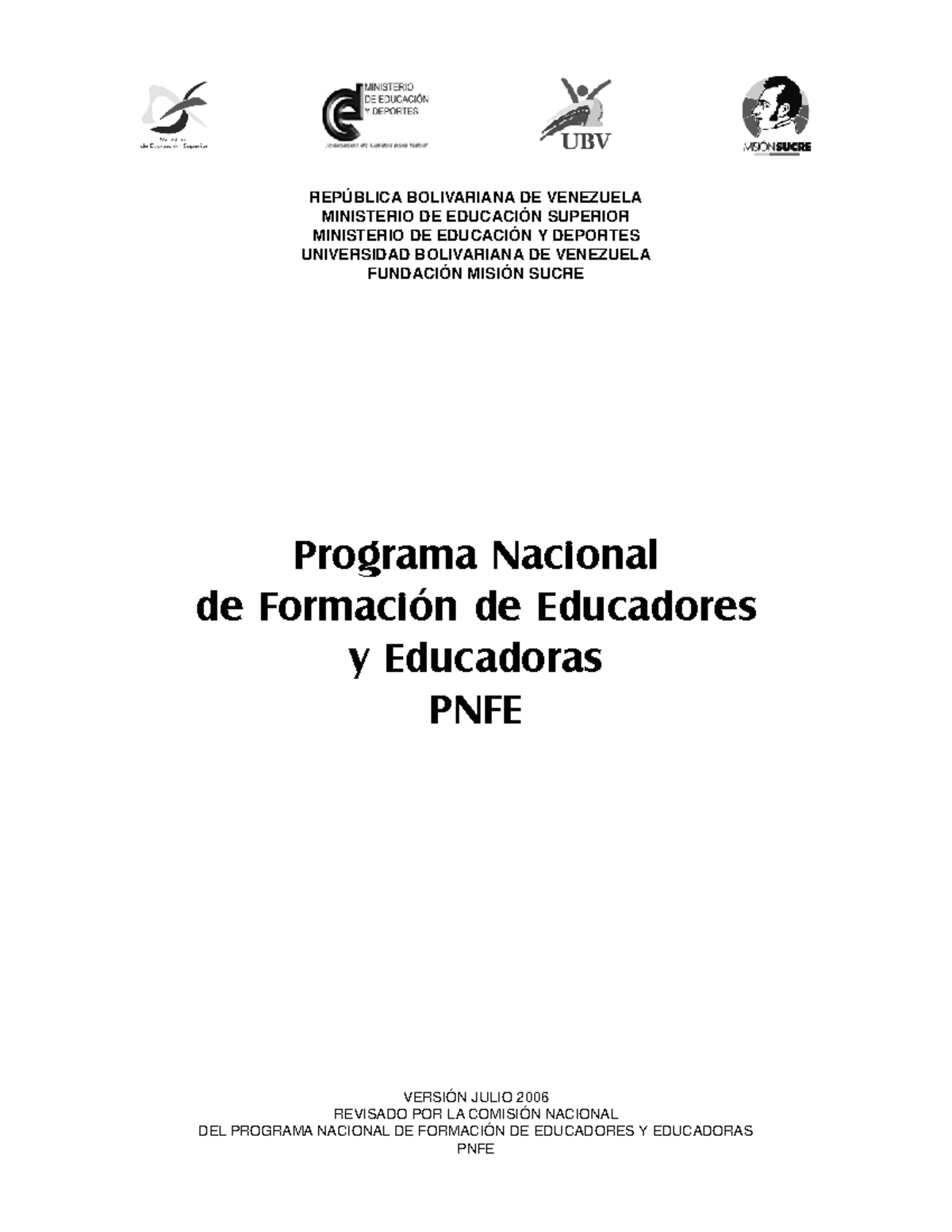 Programa DEL PNFE - material informativo, importante anexarlo en los ...