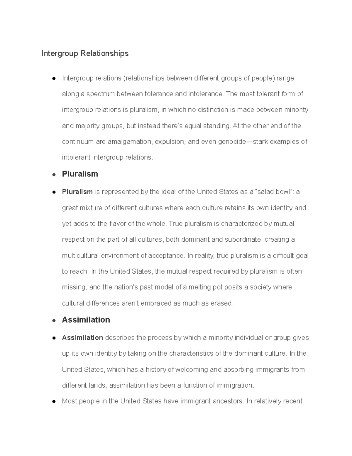 SOCI- Intergroup Relationships - Intergroup Relationships Intergroup ...