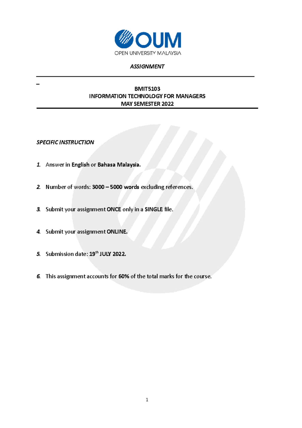 56154 - information technology for managers - ASSIGNMENT - Studocu