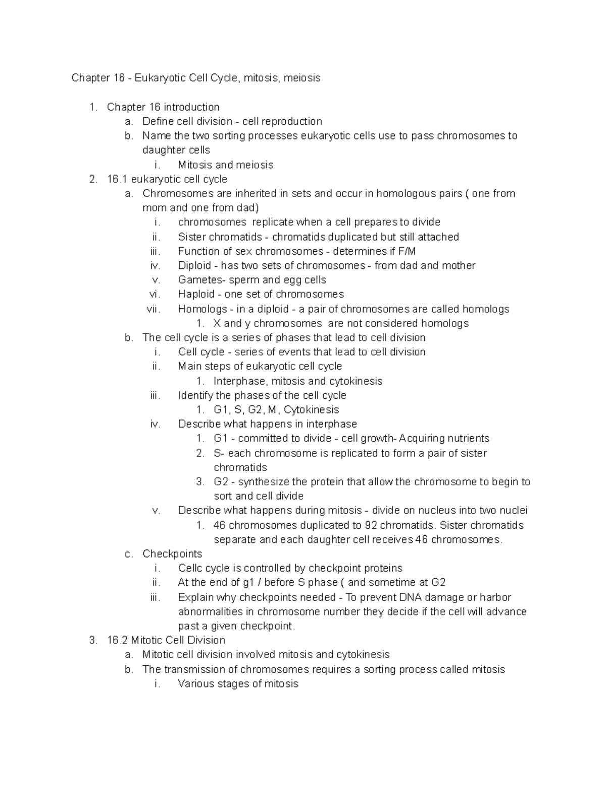 BIO-chapter 16 - j polle - Chapter 16 - Eukaryotic Cell Cycle, mitosis ...