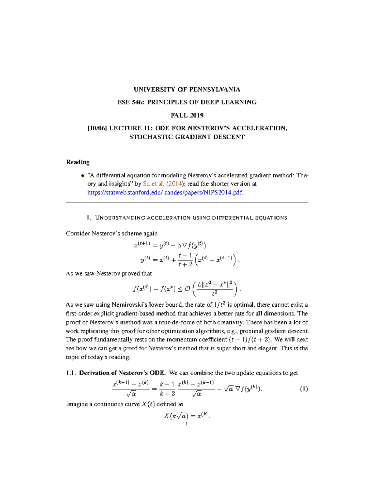 Lec11 10 07 - notes - UNIVERSITY OF PENNSYLVANIA ESE 546: PRINCIPLES OF ...