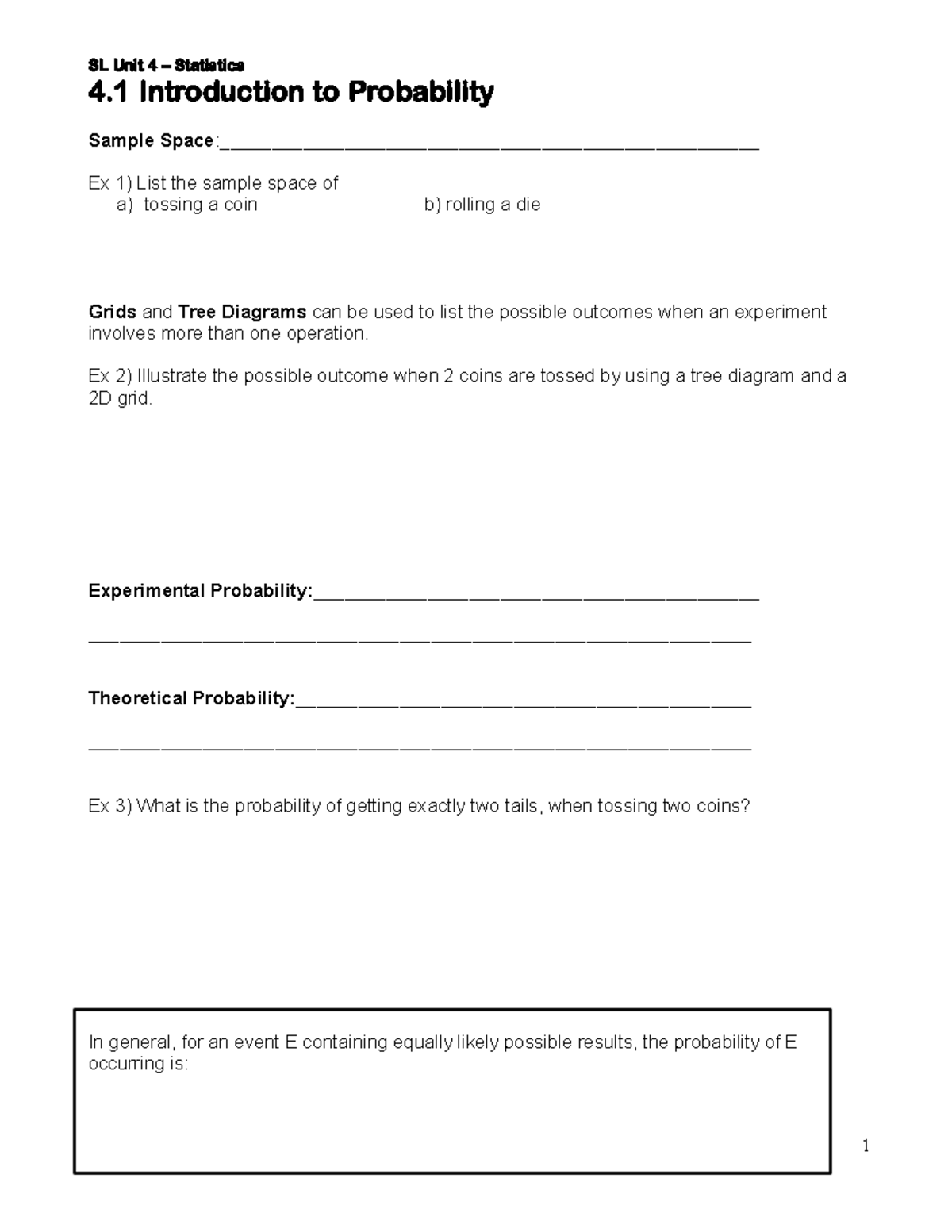Math functions stufff - 4 Introduction to Probability Sample - Studocu