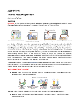 Principles of accounting - course - PRINCIPLES OF ACCOUNTING 1. Chapter ...