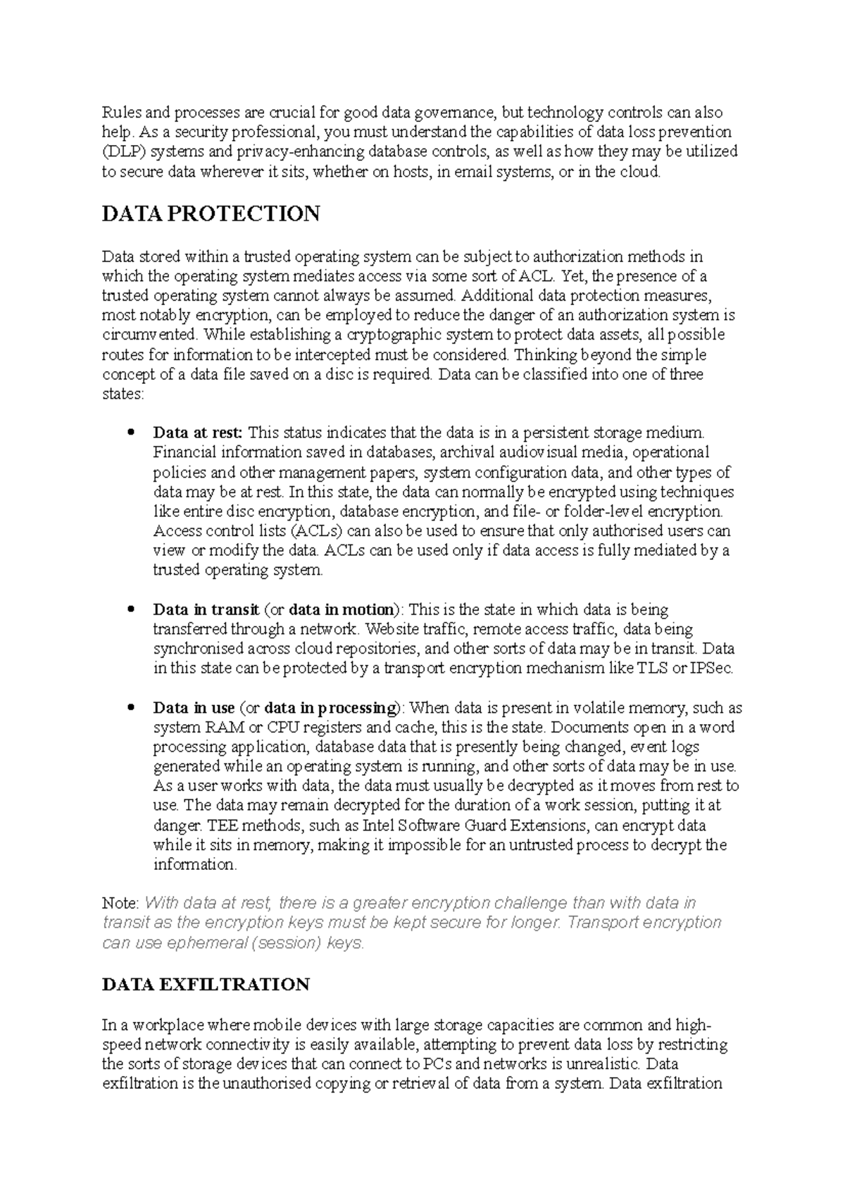 Explain Privacy and Data Protection Controls - Rules and processes are ...