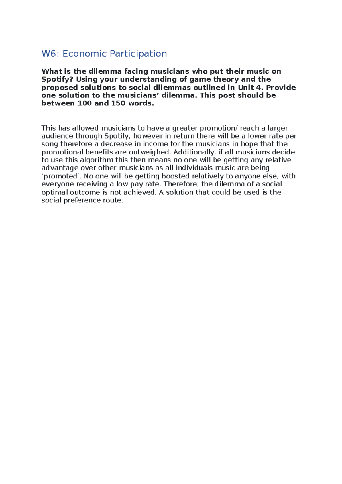 W6- Economic Participation - ECON1020 - MQ - Studocu