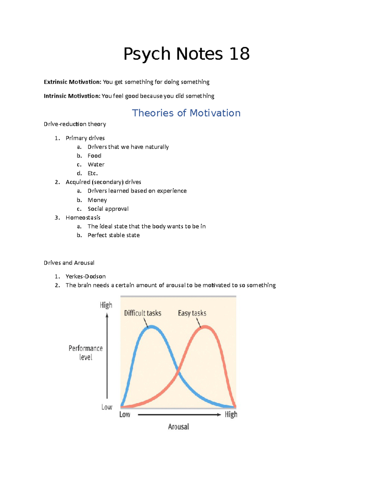 Psych Notes 17 - Taken in bullet point style, becomes more defined as ...