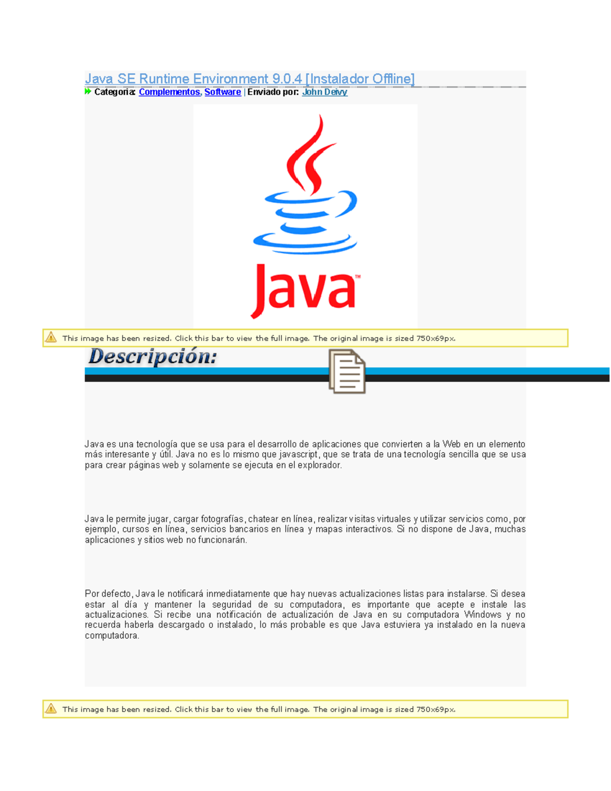 Java SE Runtime Environment 9.0.4 [Instalador Offline] - Java SE ...