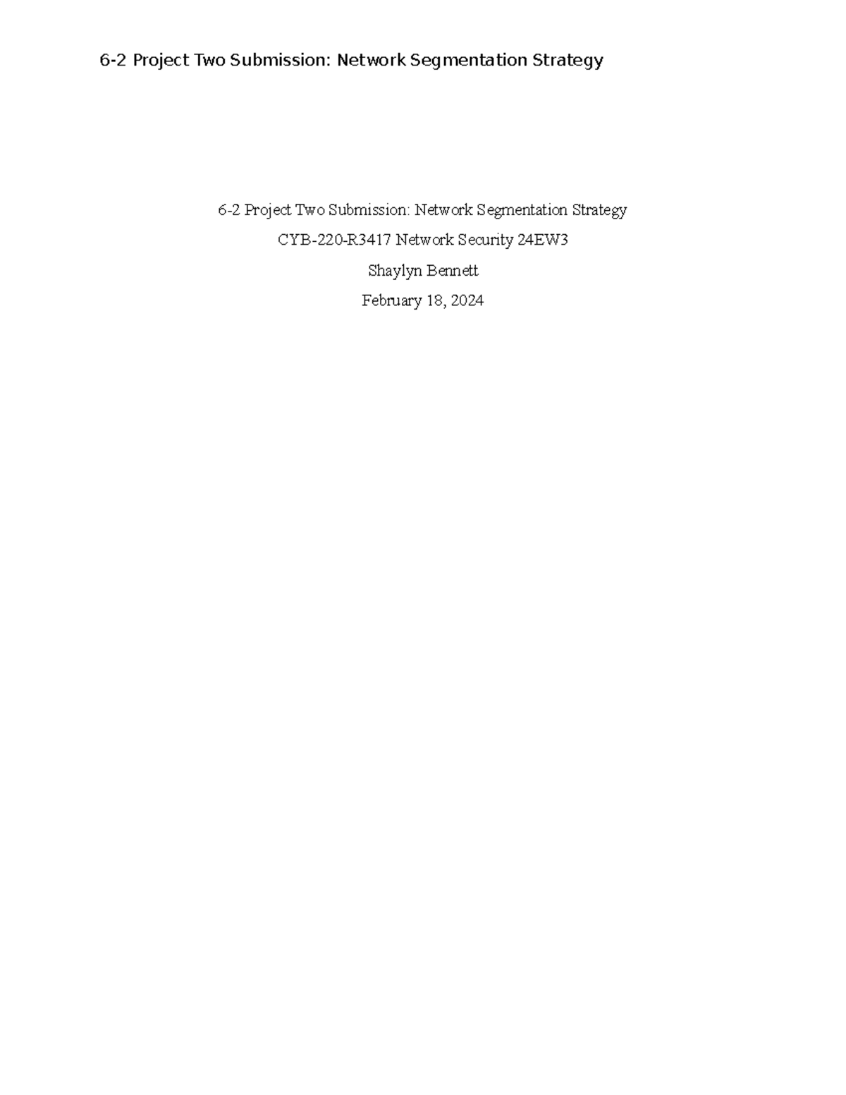 Cyb 220 Project Two 6 2 Project Two Submission Network Segmentation Strategy Cyb 220 R3417