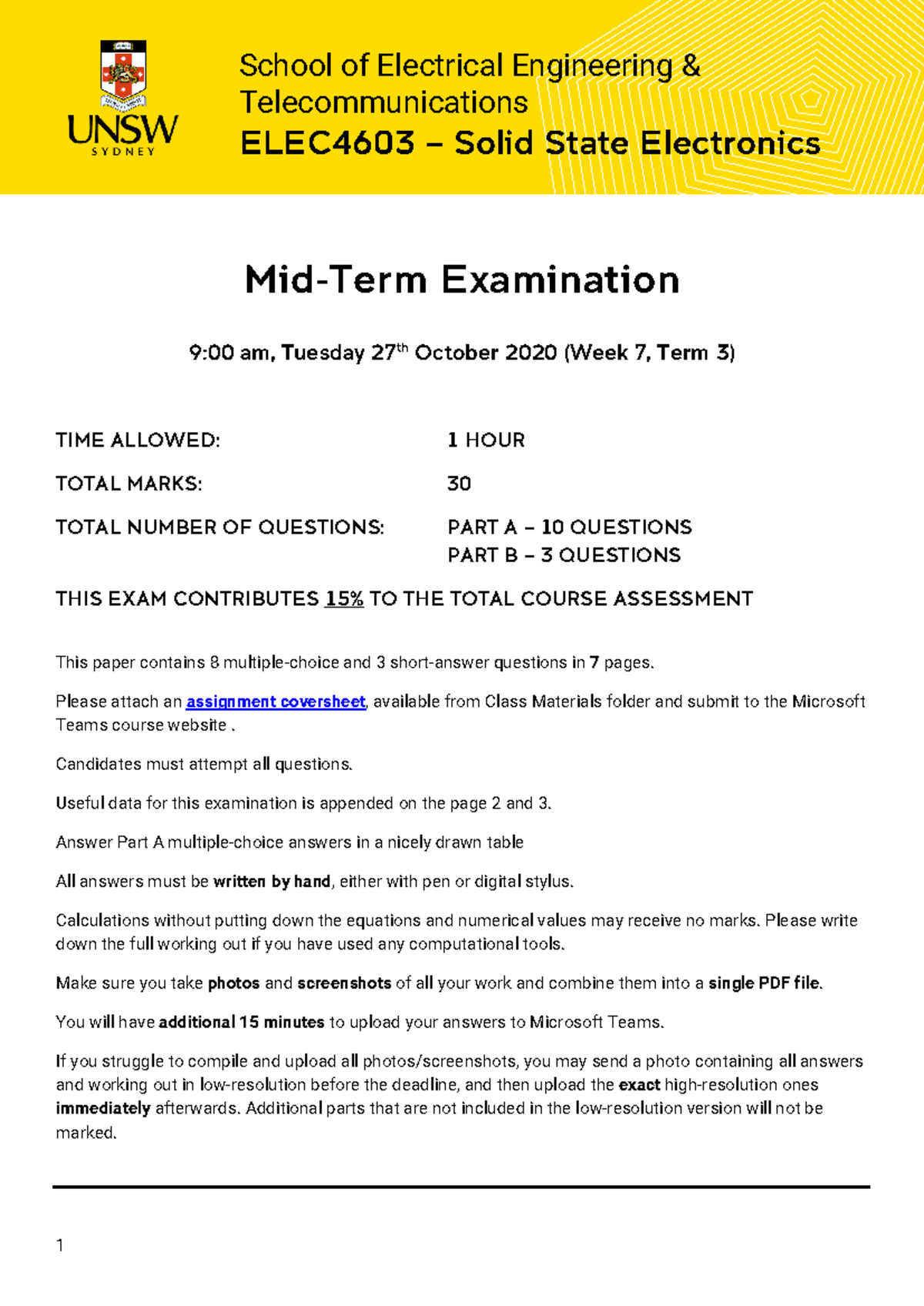 ELEC4603 Midterm 2020 1 - School of Electrical Engineering ...