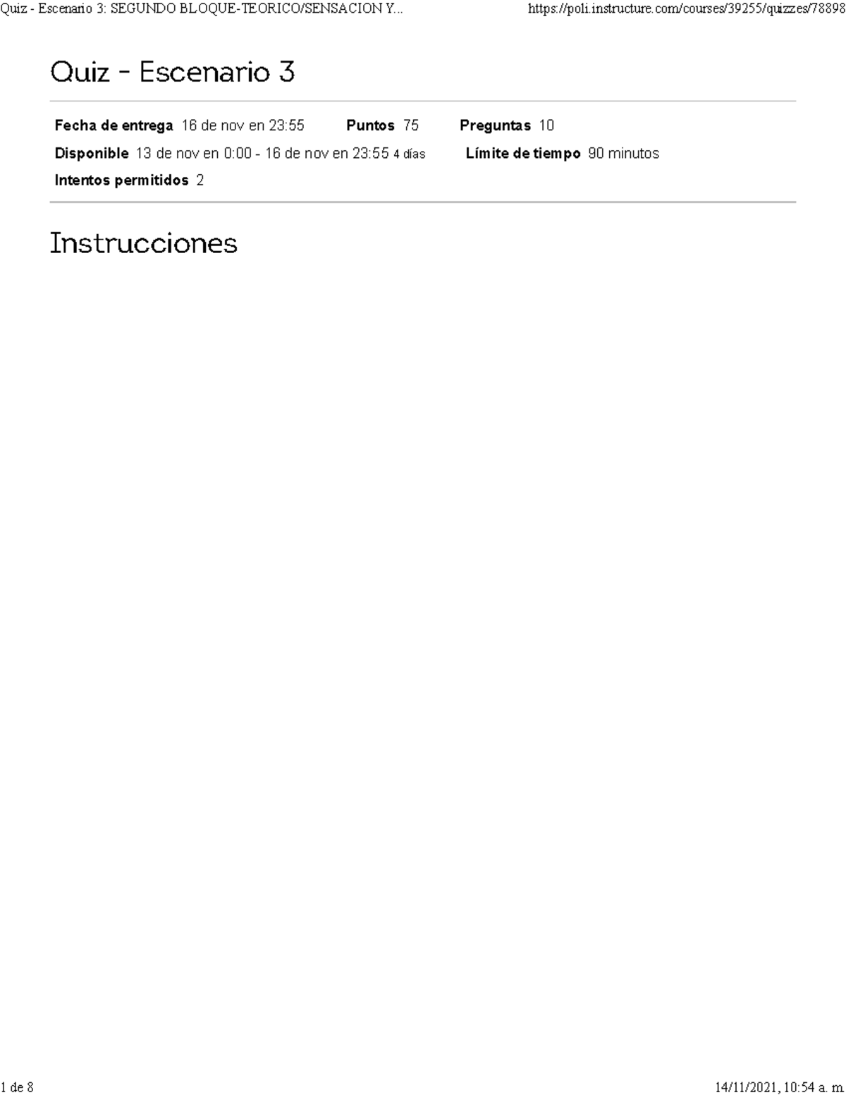 Quiz - Escenario 3 Segundo Bloque- Teorico Sensacion Y Percepcion ...