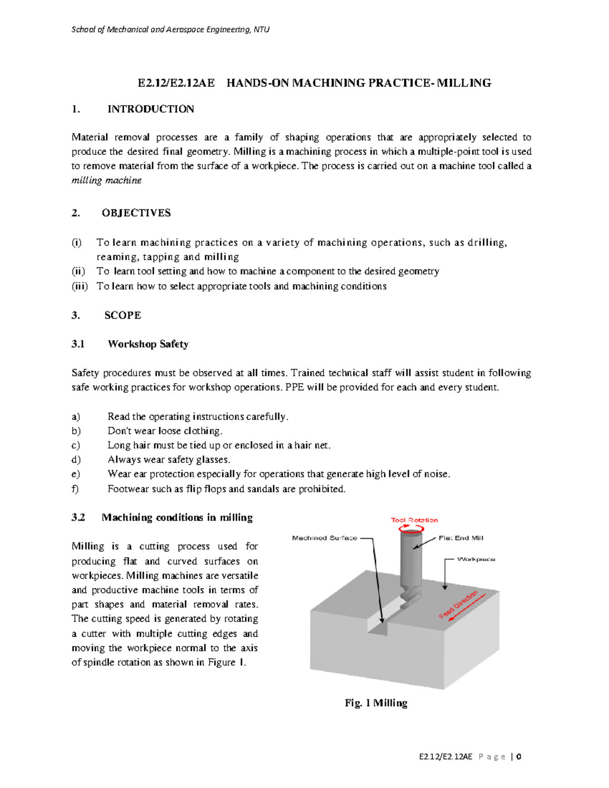 E2.12-E2.12AE Hands-on machining using milling - E2.12/E2 HANDS-ON ...