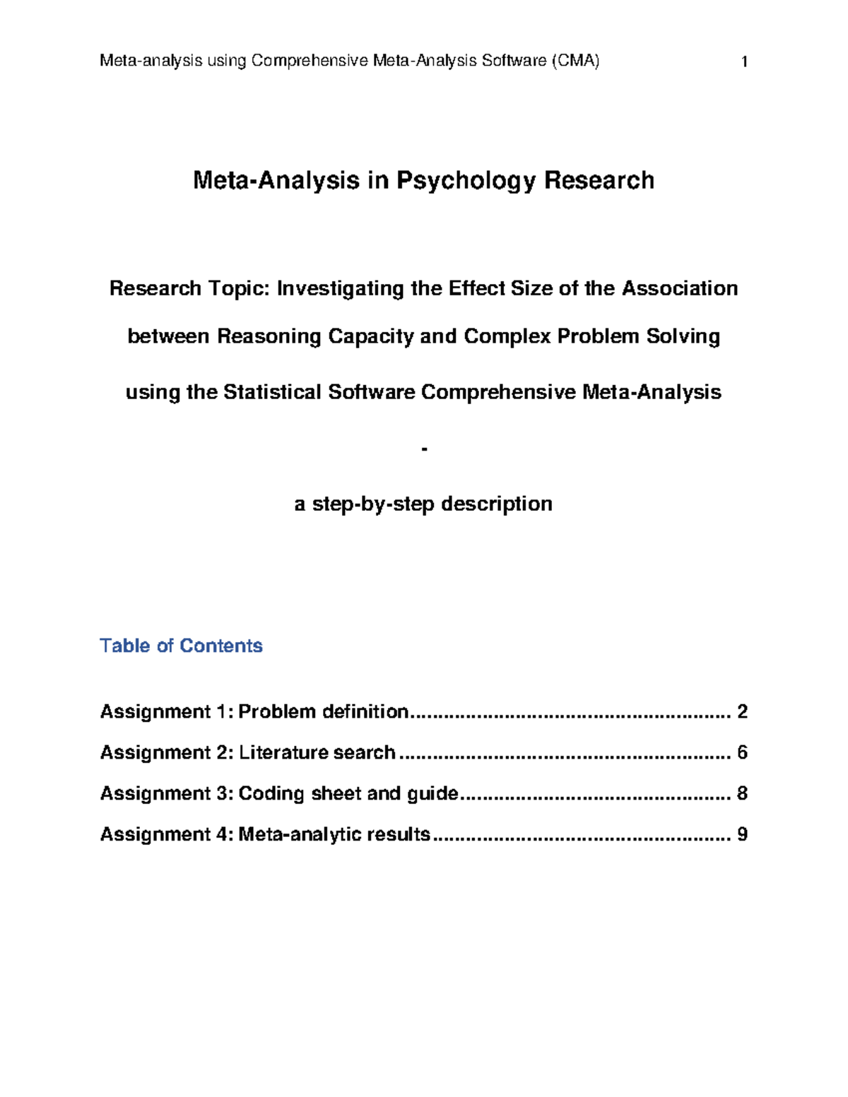 Meta-analysis using Comprehensive Meta-Analysis Software - Meta ...