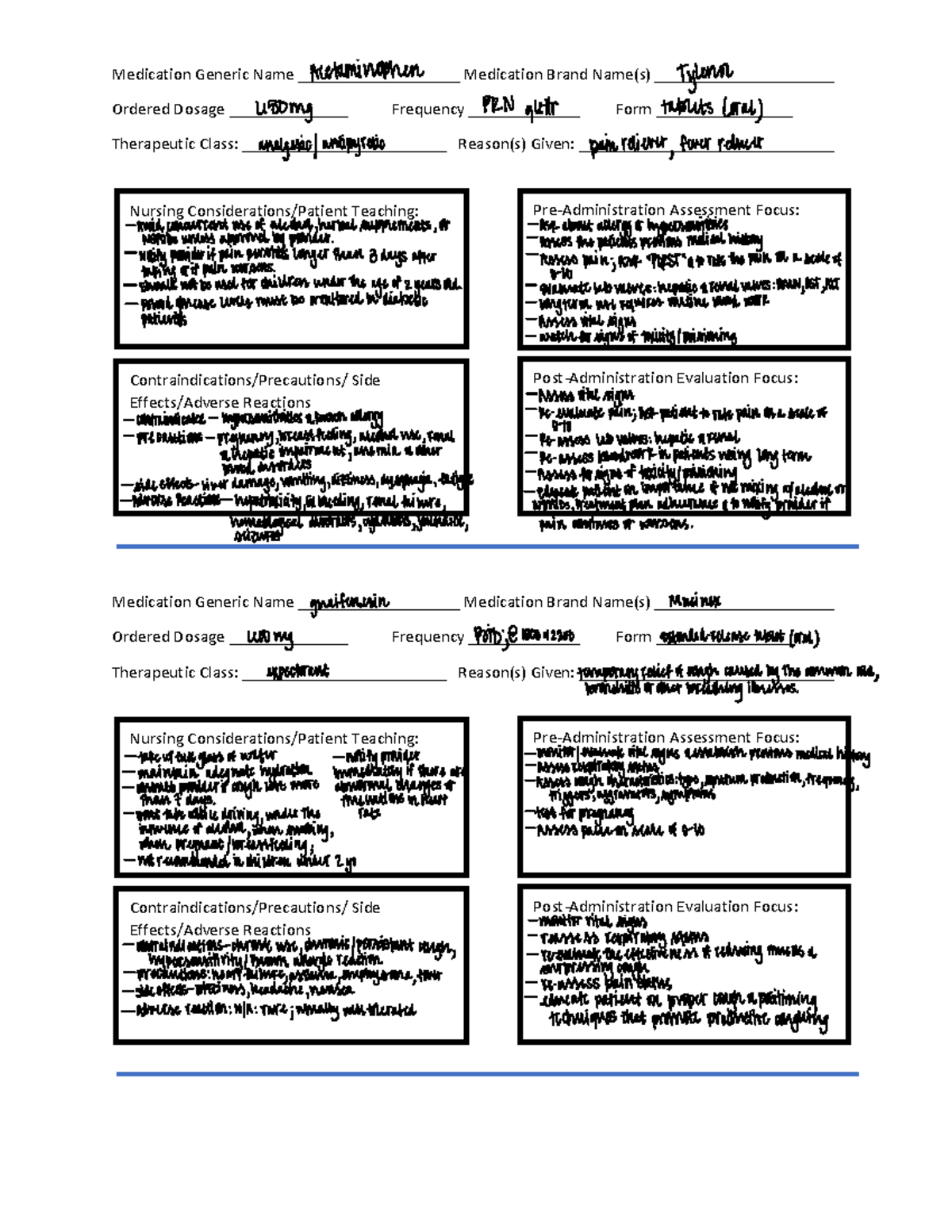 vSims Mona Hernandez Fundamentals - Medication Generic Name ...