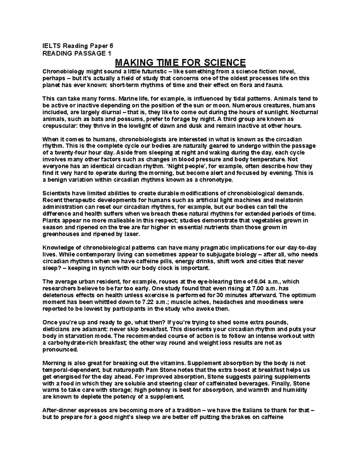 Ielts Reading Paper 6 - IELTS Reading Paper 6 READING PASSAGE 1 MAKING ...