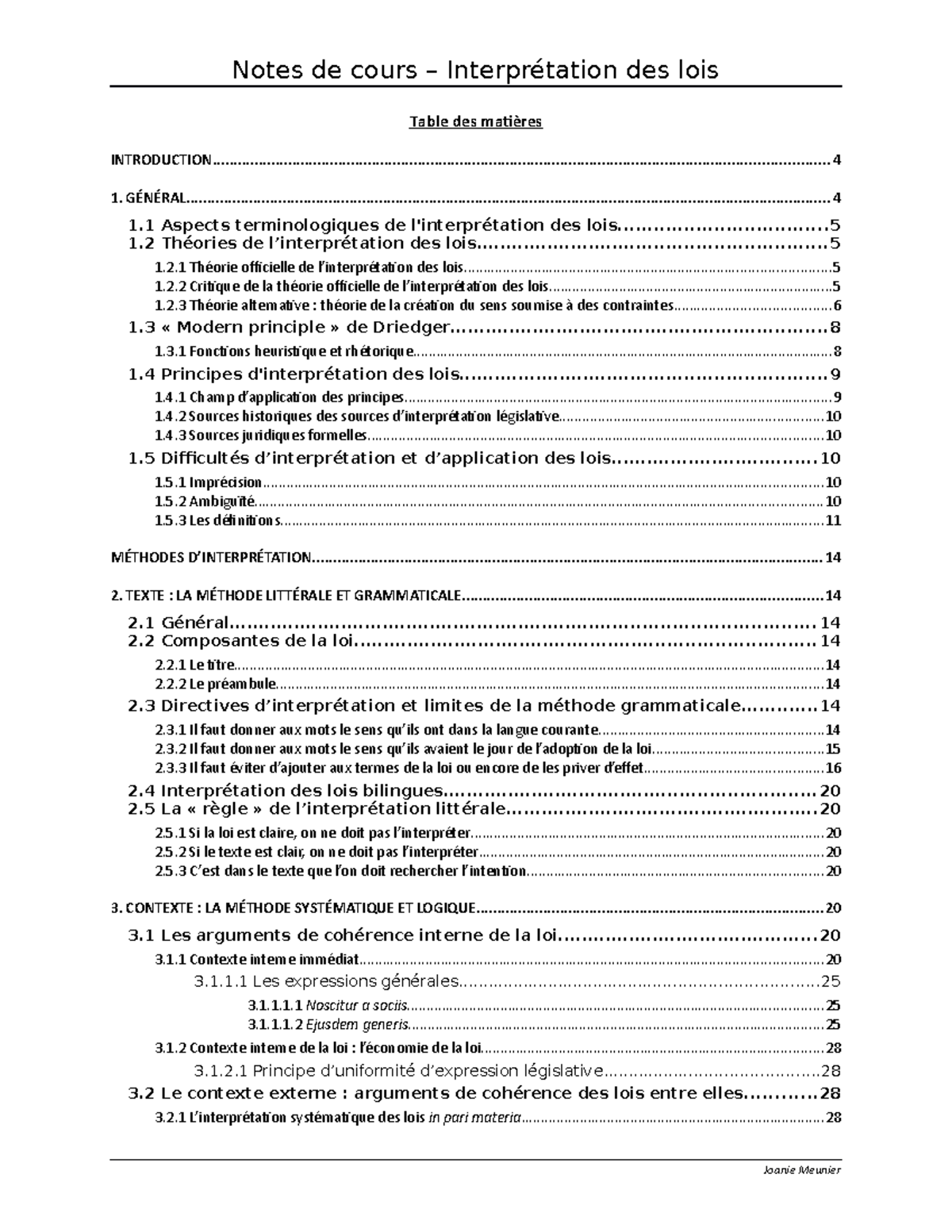 Notes de cours - Prof : Frédéric Bérard - Table des matières - Studocu