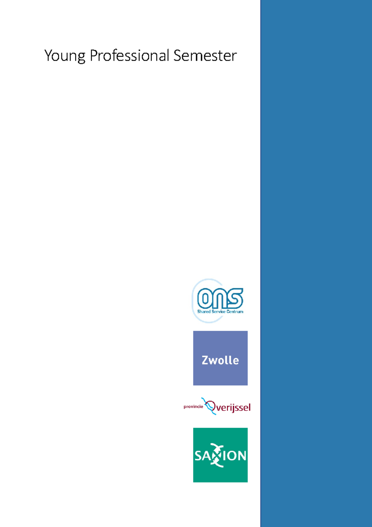 YP-dossier Daniël Bos 438823 - Young Professional Semester Young ...