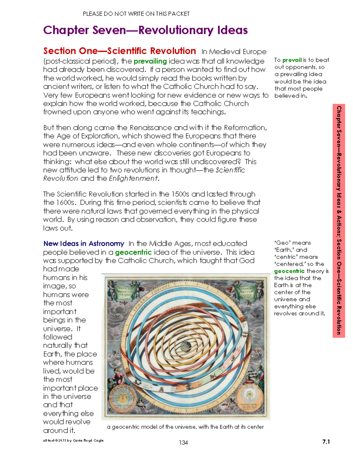 Text Ch 7 Revolutionary Ideas - all text © 2011 by Carrie Floyd Cagle ...