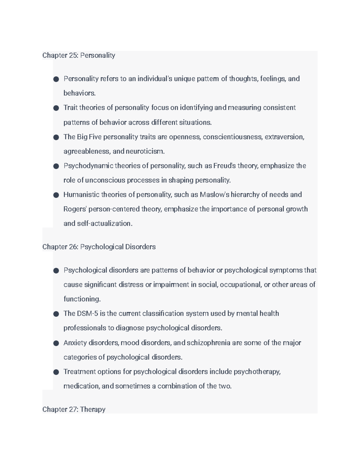 Intro to General Psychology - Chapter 25: Personality Personality ...