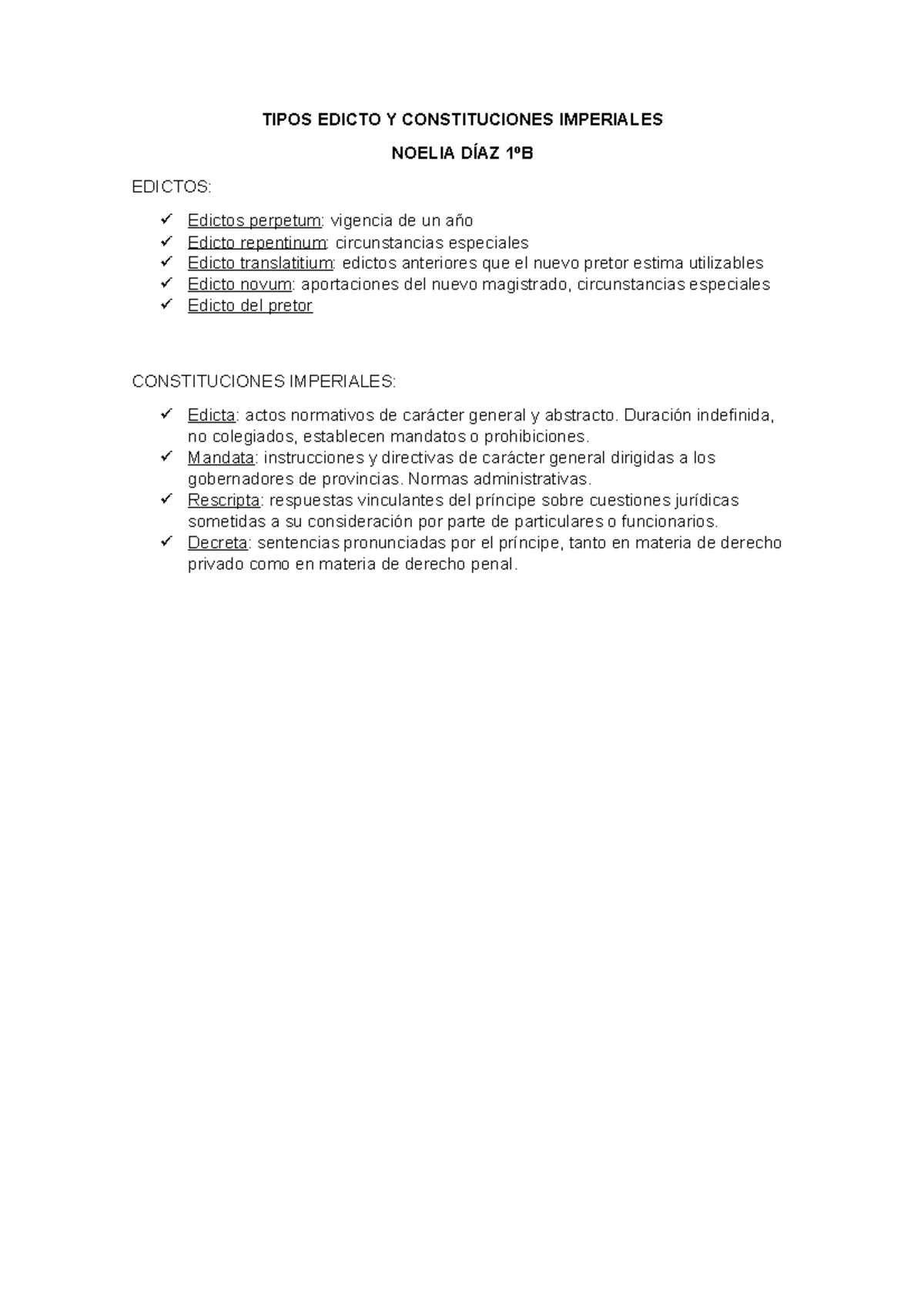 Tipos de edicto - 1. En un principio no estaba sujeto a observar ...