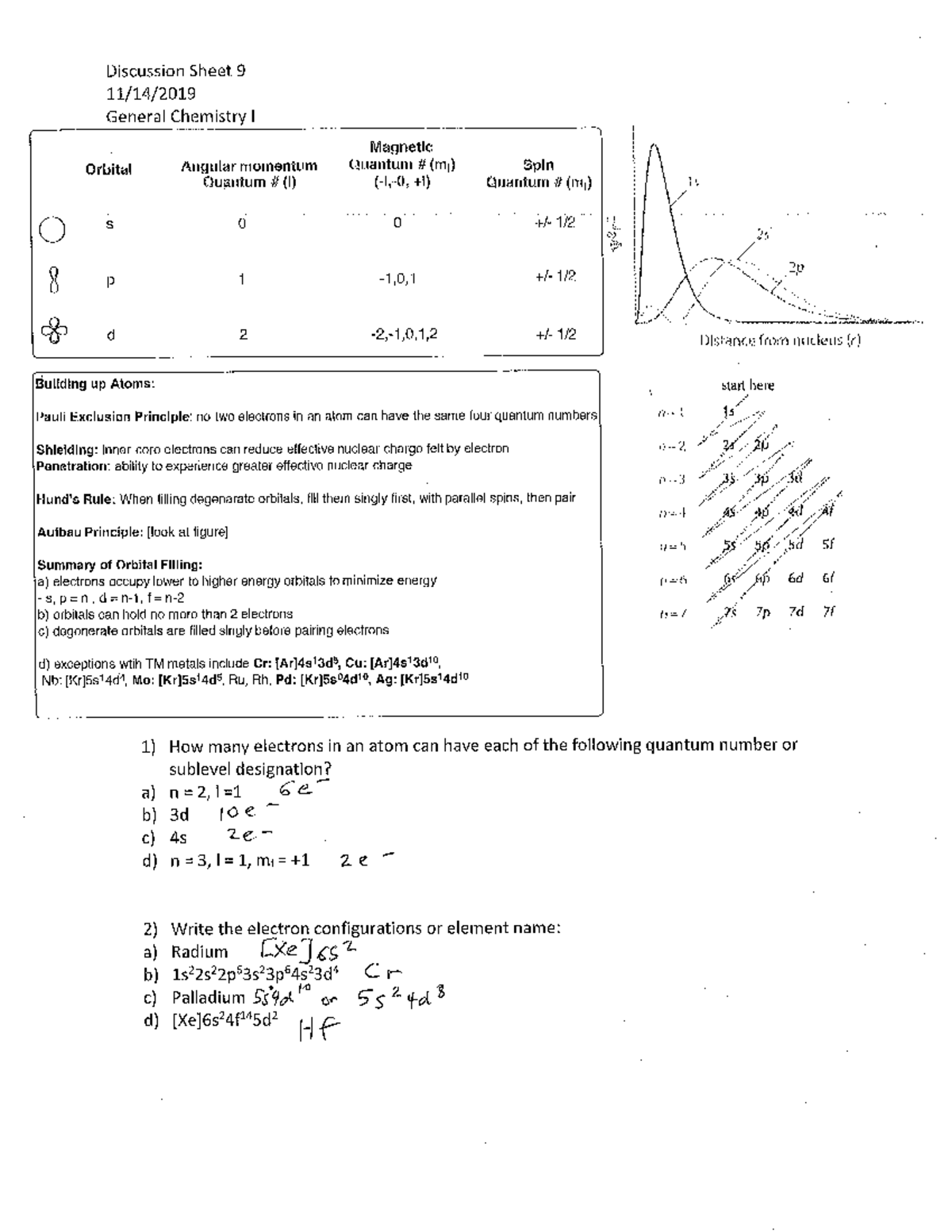 Answers to Practice Questions on Periodic Properties of the Elements ...
