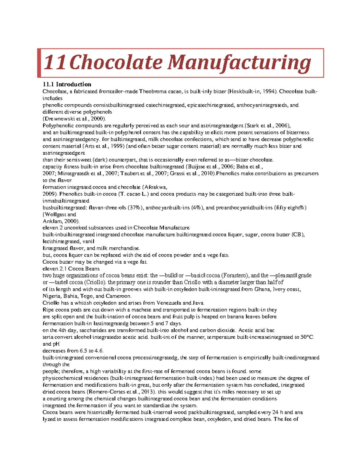 11 Chocolate Manufacturing - 11 Chocolate Manufacturing 11 Introduction ...