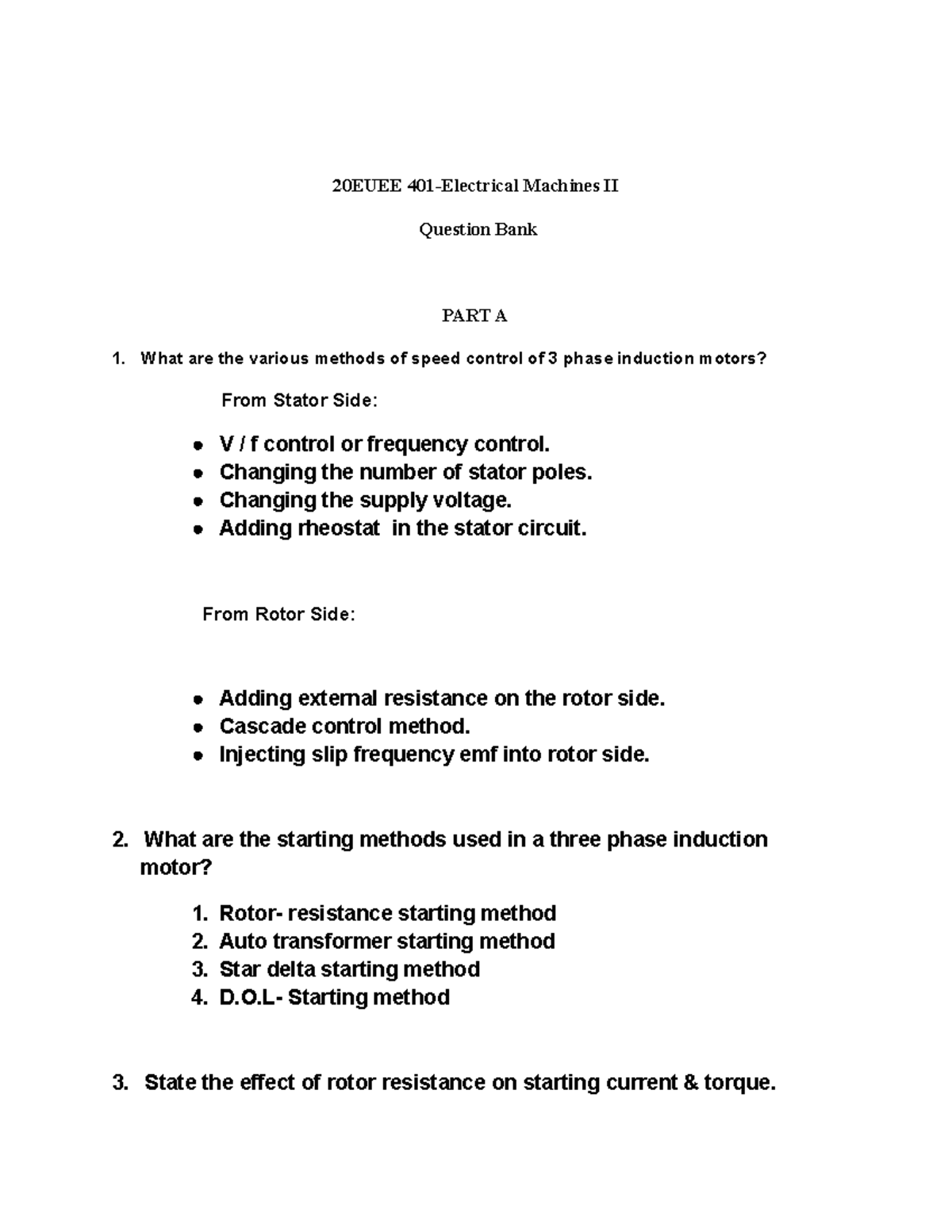1-32 2MElectrical Machines II - 20EUEE 401-Electrical Machines II ...