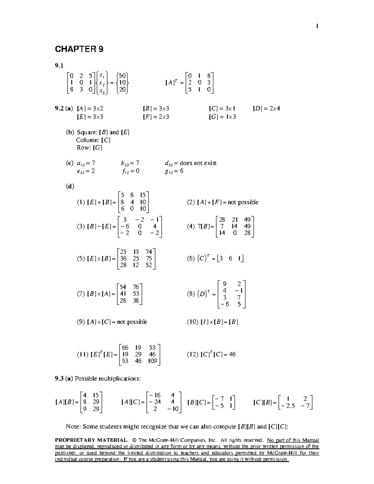 Chapra Numerical Analysis 9th Chapter Solution - PROPRIETARY MATERIAL ...