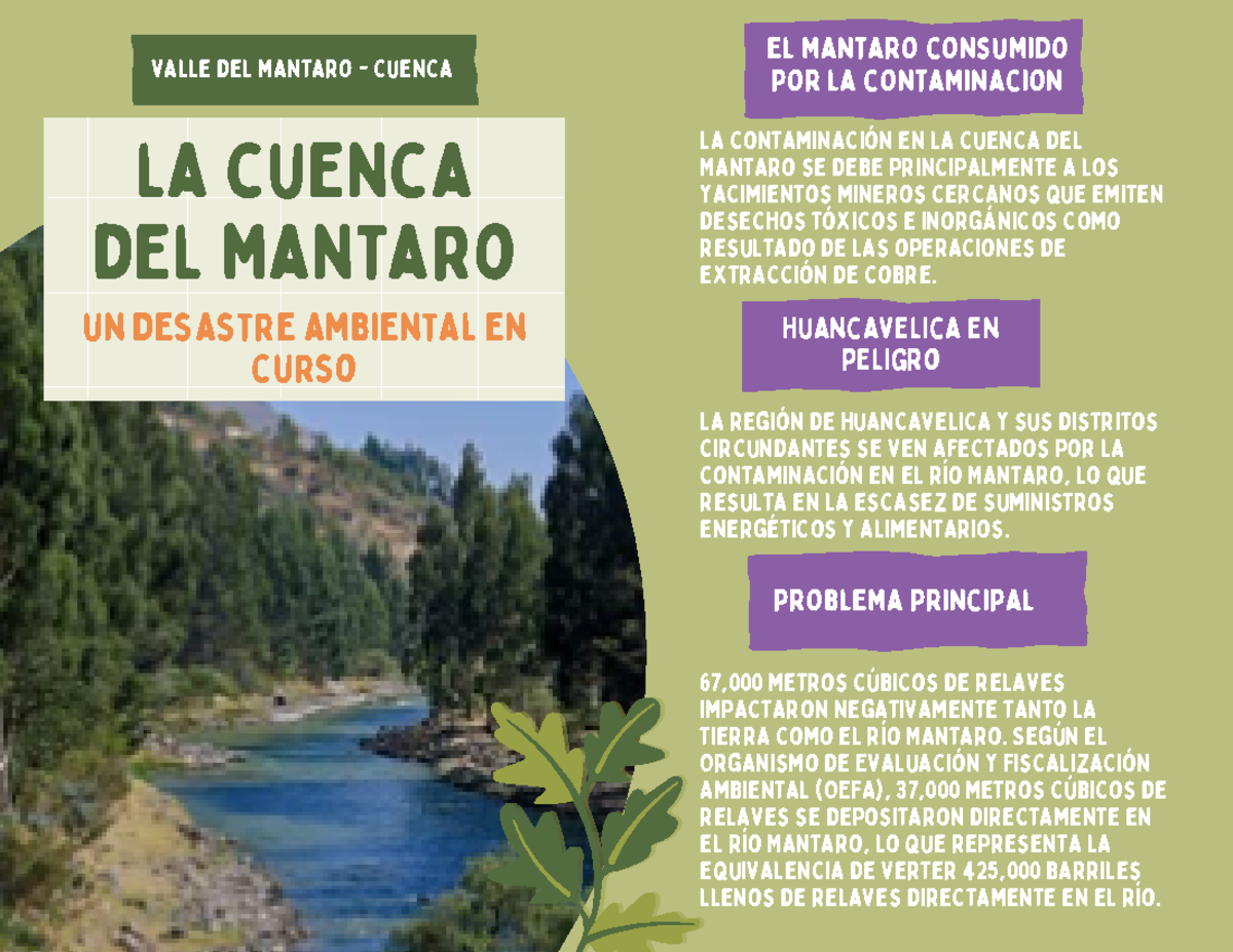 Producto Final RIO DEL Mantaro - valle del mantaro - cuenca Huancavelica en peligro el mantaro ...