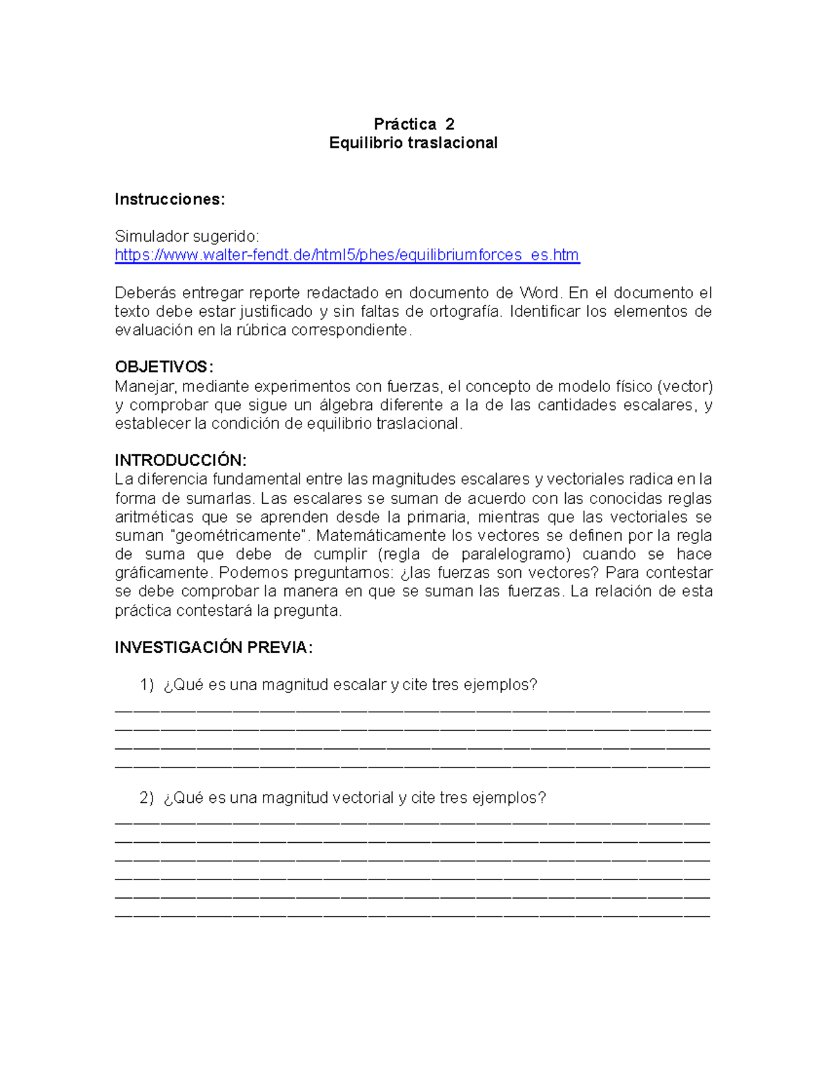 Manual De Practicas De Laboratorio Fisica I 2024a Línea Práctica 2