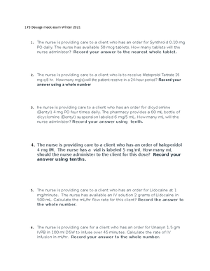 Med Math Packets - Med math practice, all different types of ...